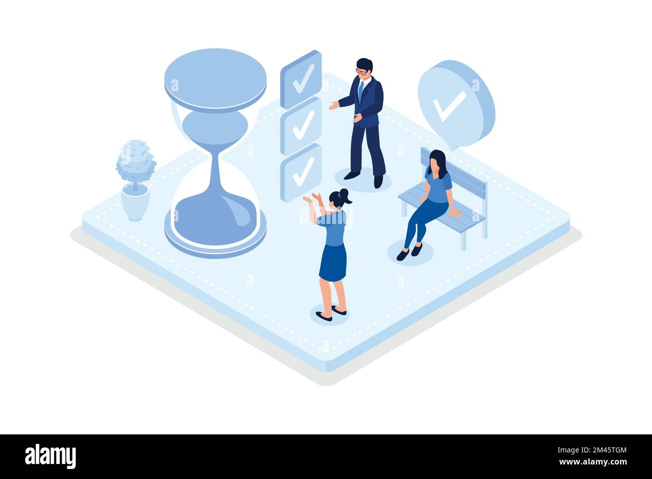 Characters planning schedule, managing to do tasks and time. Time ...