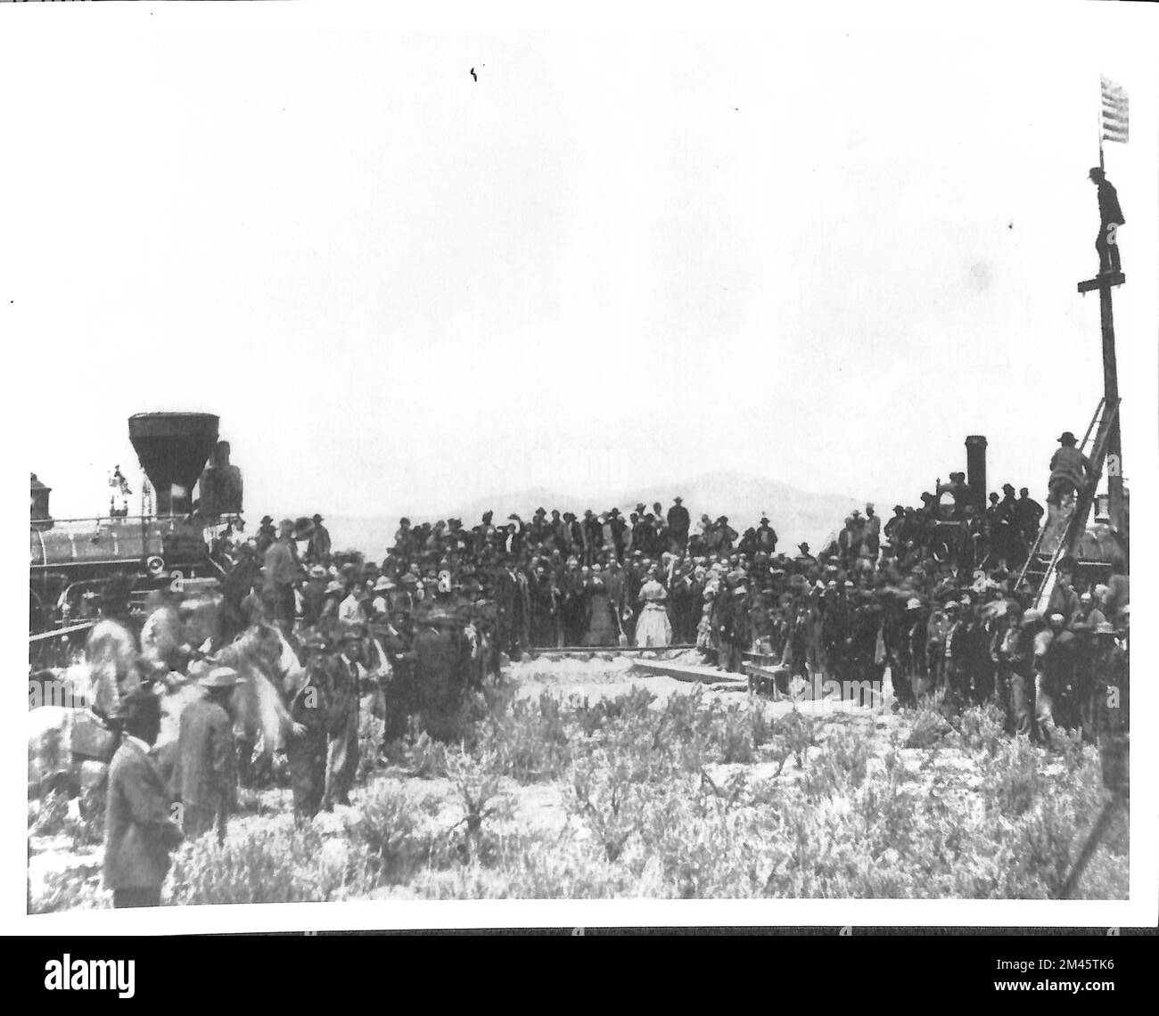 Golden spike ceremony, 1869 hi-res stock photography and images - Alamy