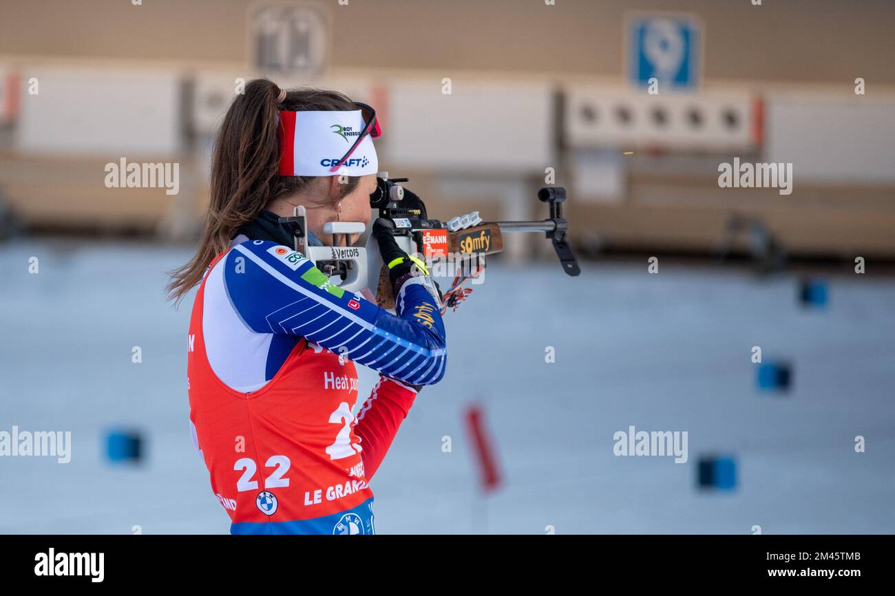 Grand-Bornand, France - 18/12/2022, CHEVALIER Chloe during the BMW IBU ...