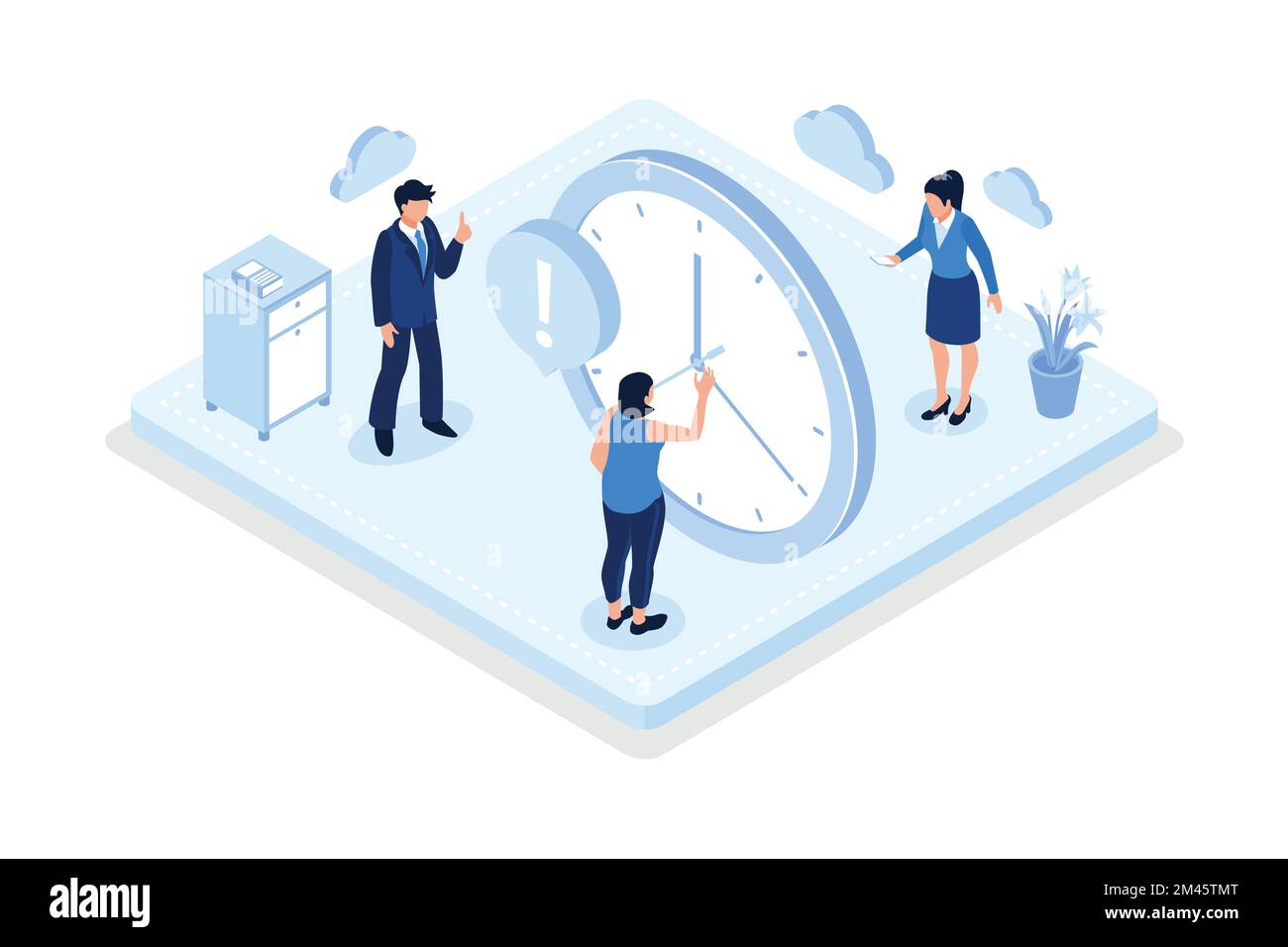 Characters planning schedule, managing to do tasks and time. Time ...