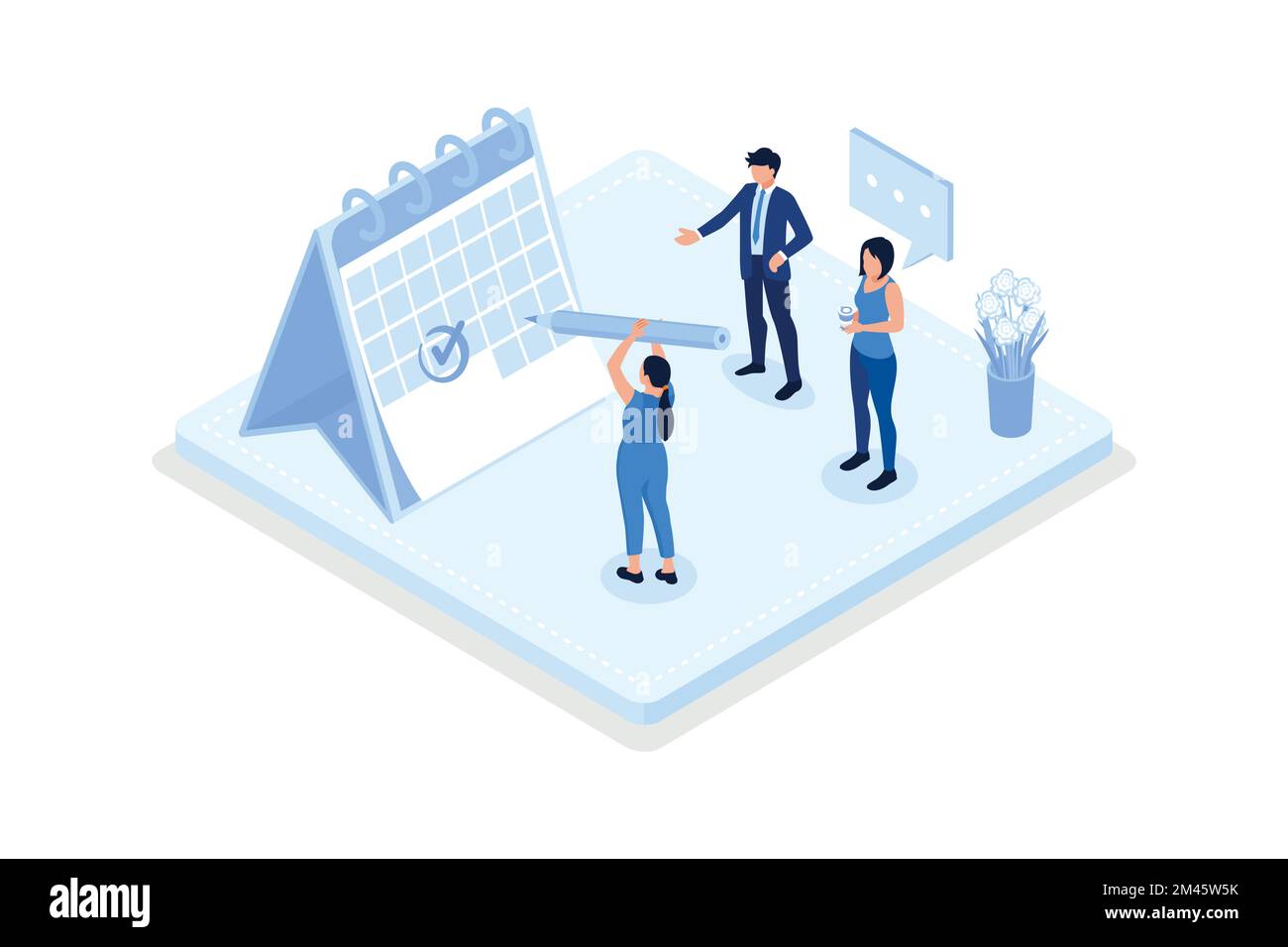 Characters planning schedule, managing to do tasks and time. Time ...