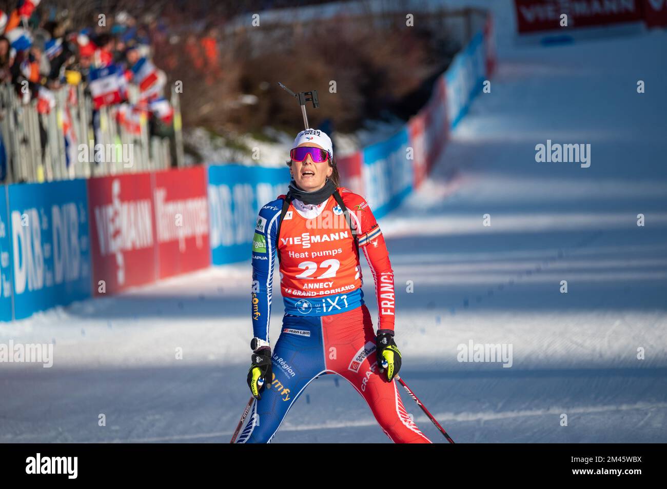 Grand-Bornand, France - 18/12/2022, CHEVALIER Chloe during the BMW IBU ...