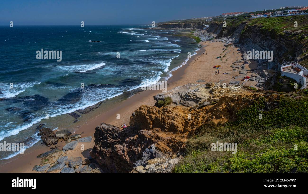 Beach and coast of Ericeira, Portugal Stock Photo - Alamy