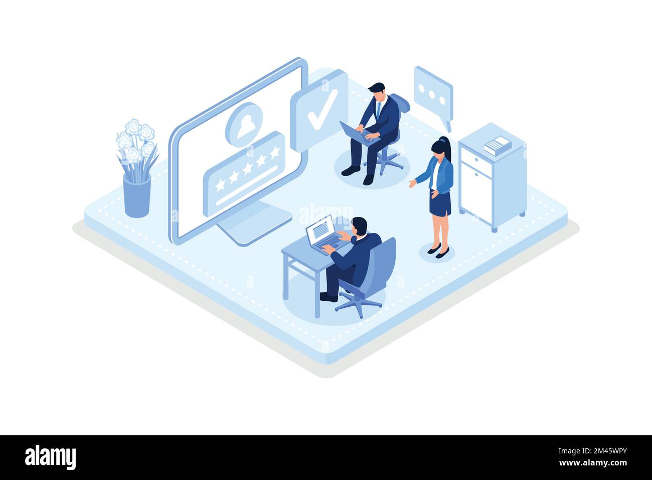 Hr managers searching new employee, Job recruitment process concept ...