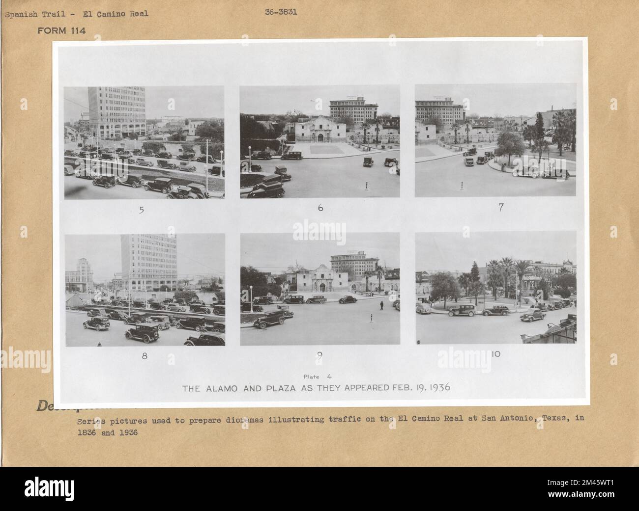 The Alamo and Plaza As They Appeared February 19, 1936. Original ...