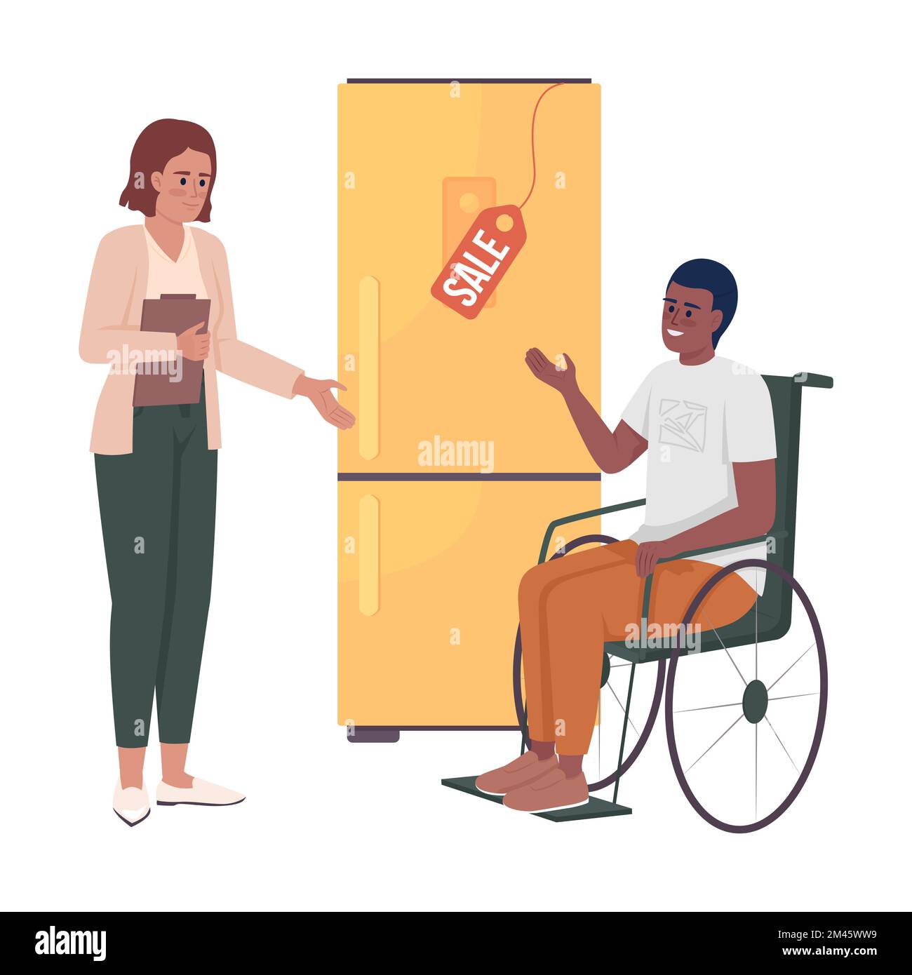 Buy refrigerator 2D vector isolated illustration Stock Vector Image & Art - Alamy