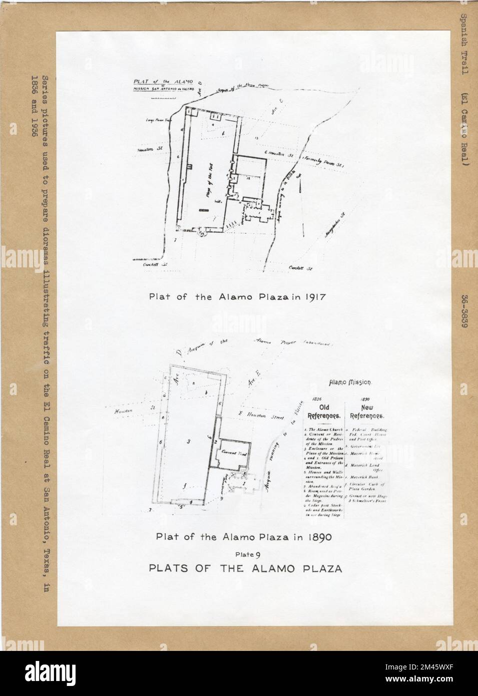 Plats of the Alamo Plaza. Original caption: Series pictures used to ...