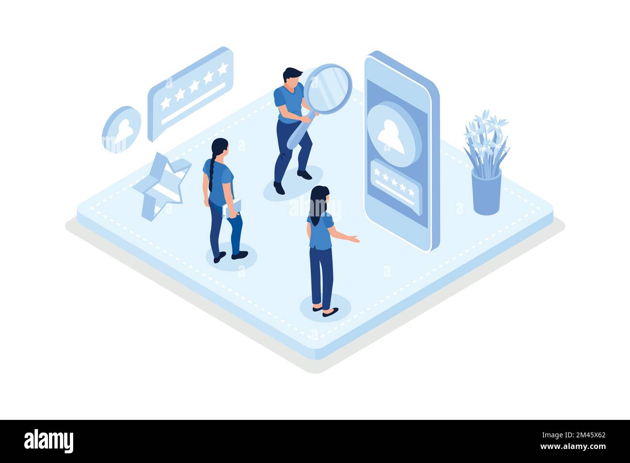 Character applying for work position. Job recruitment process concept ...