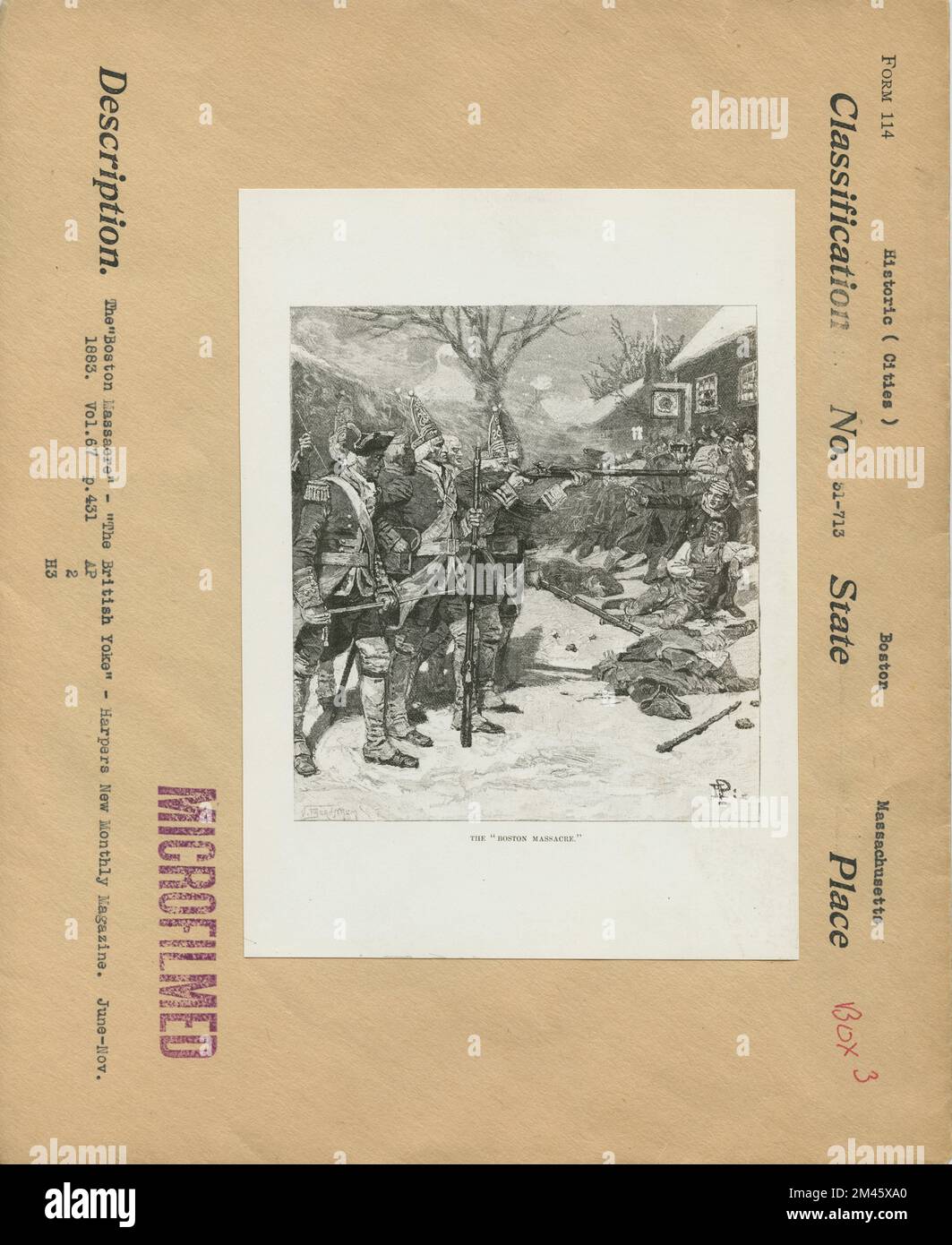 The "Boston Massacre". Original caption: The "Boston Massacre" - "The ...