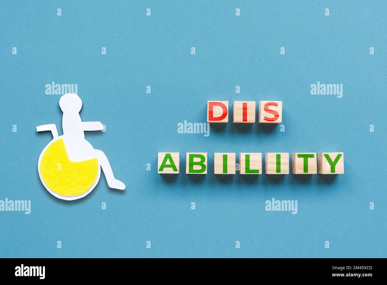 International Disability Day. Silhouette of a handicapped person on a ...