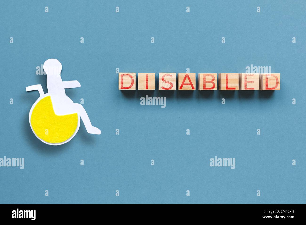 International Disability Day. Paper silhouette of a handicapped person ...