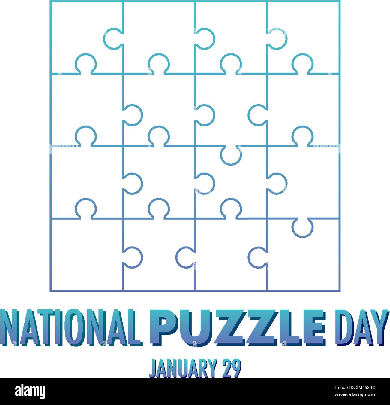 National Puzzle Day Banner Design illustration Stock Vector Image & Art ...