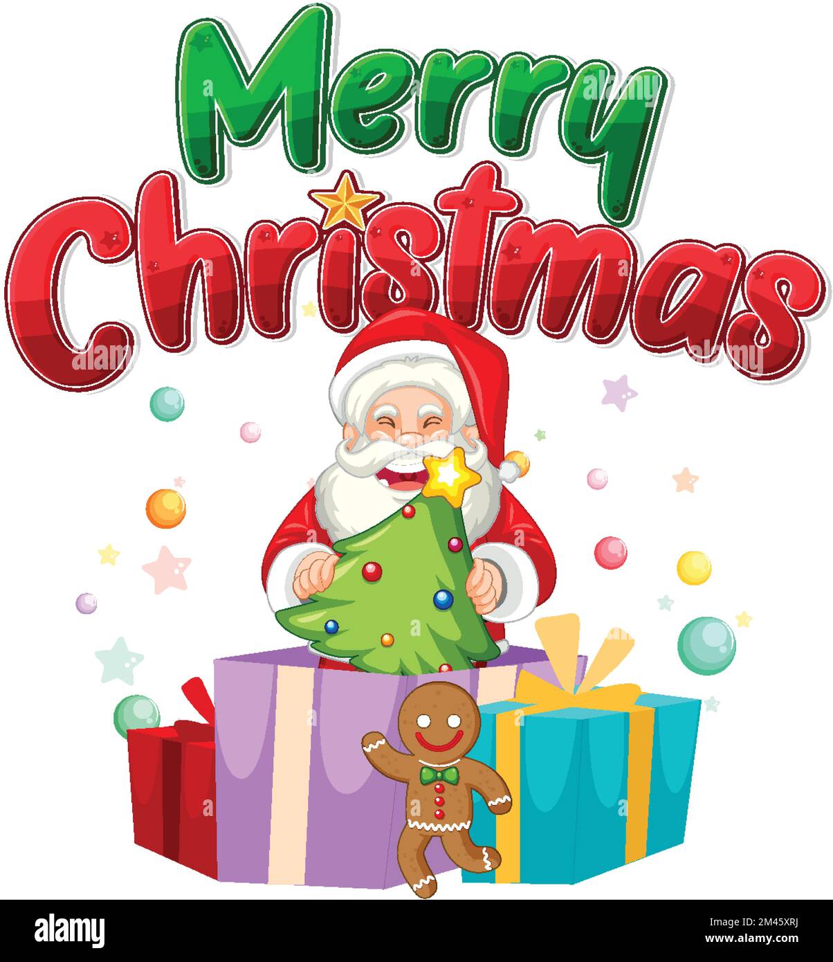 Merry Christmas sign icon cartoon illustration Stock Vector Image & Art ...