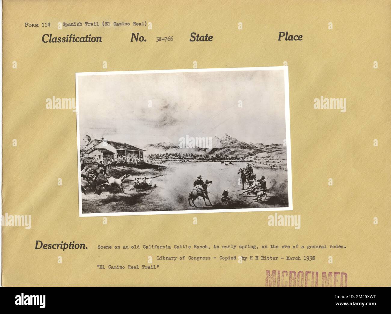 Scene of an Old California Cattle Ranch, in Early Spring on the Eve of ...