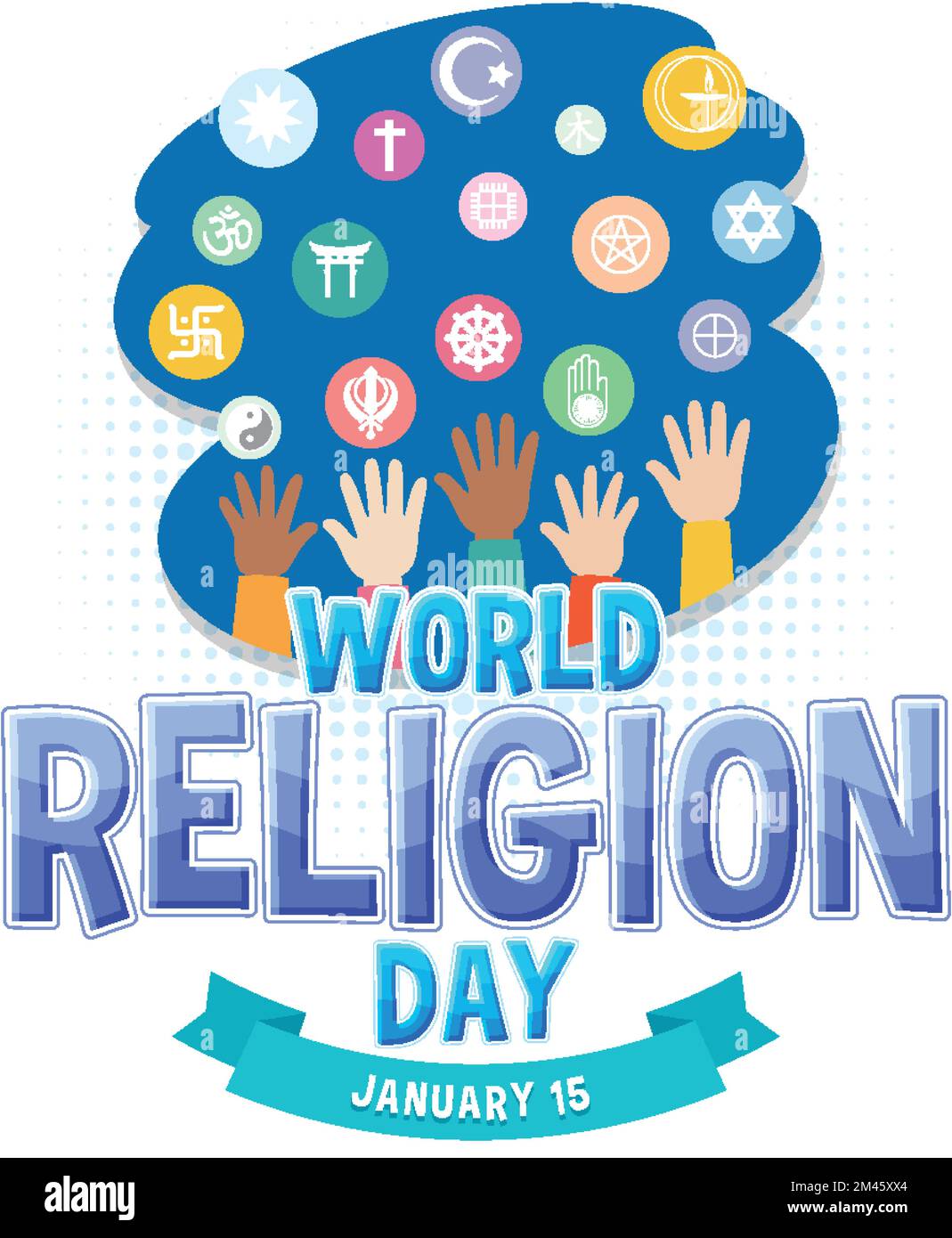 World Religion Day Banner Design illustration Stock Vector Image & Art ...