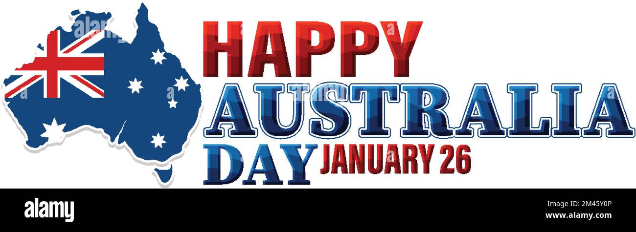 Happy Australia day banner design illustration Stock Vector Image & Art ...