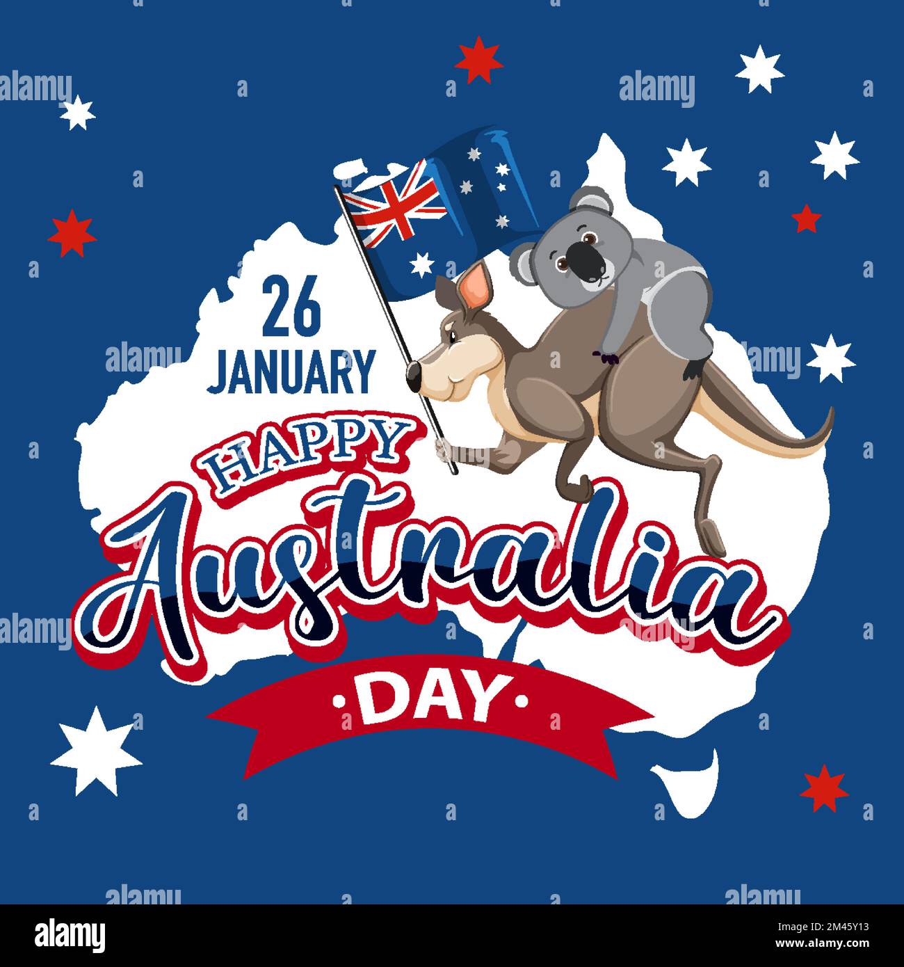 Happy Australia Day Banner illustration Stock Vector Image & Art - Alamy