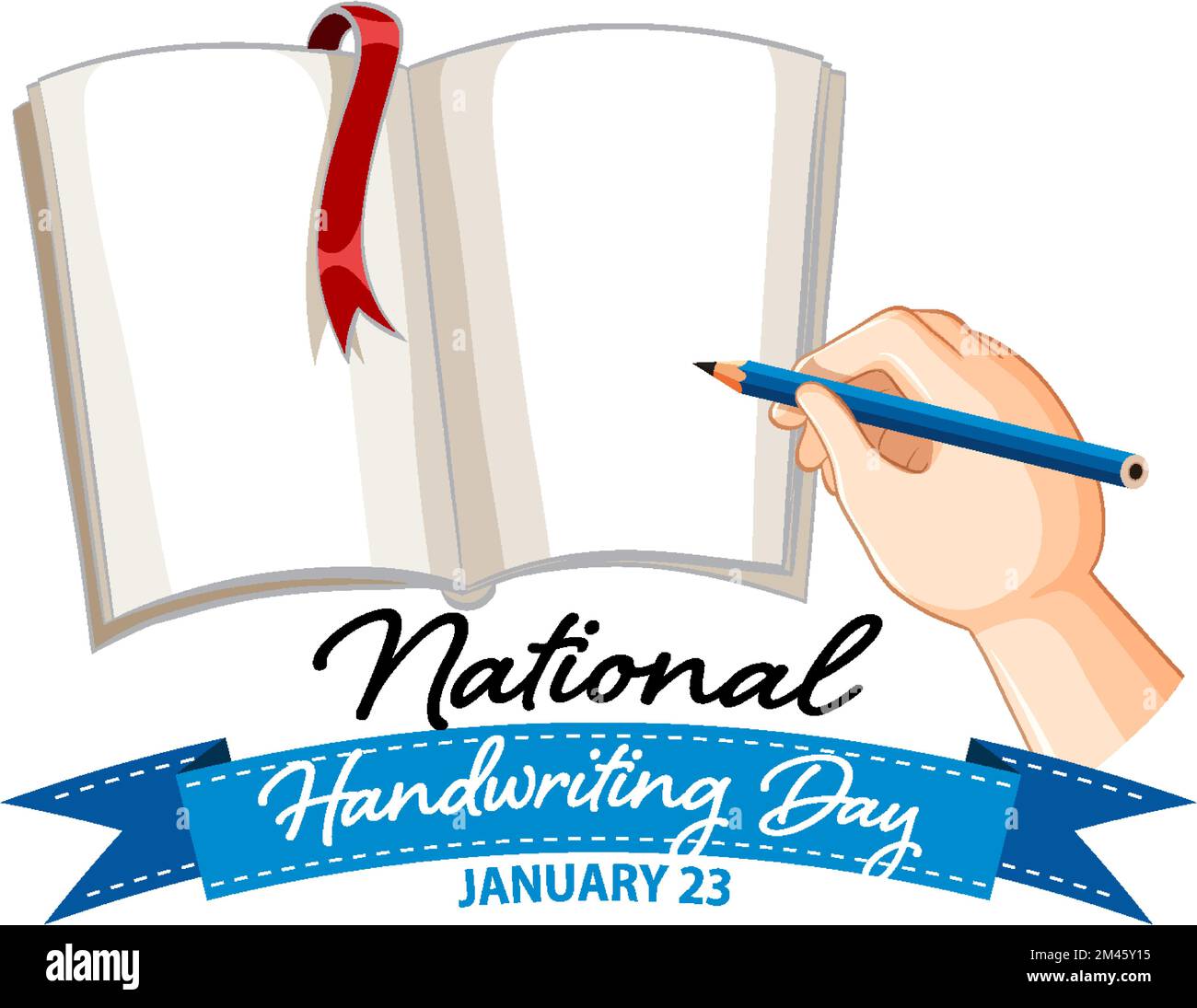 National Handwriting Day Logo Banner illustration Stock Vector Image ...