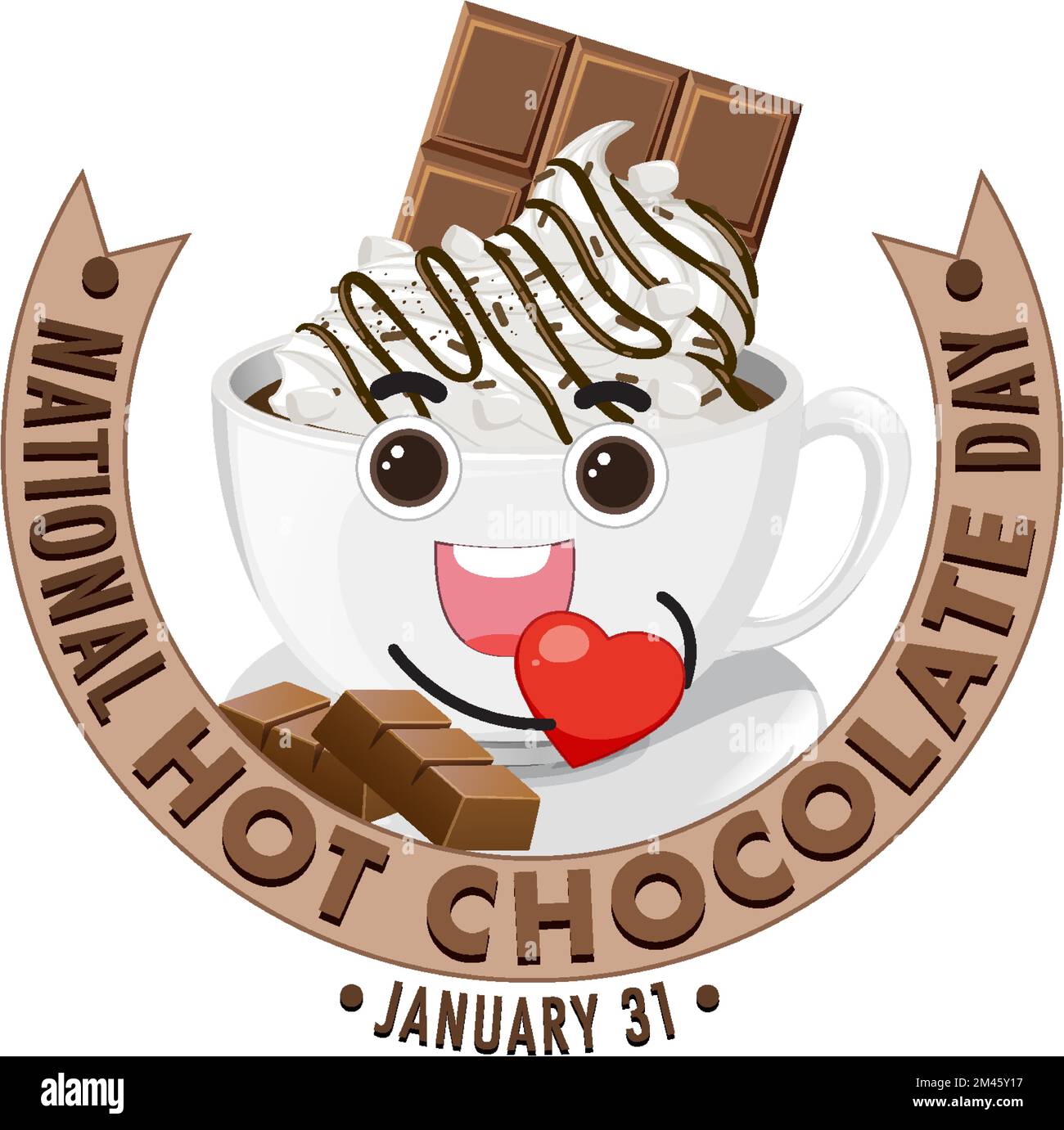 National Hot Chocolate Day Banner Design illustration Stock Vector ...