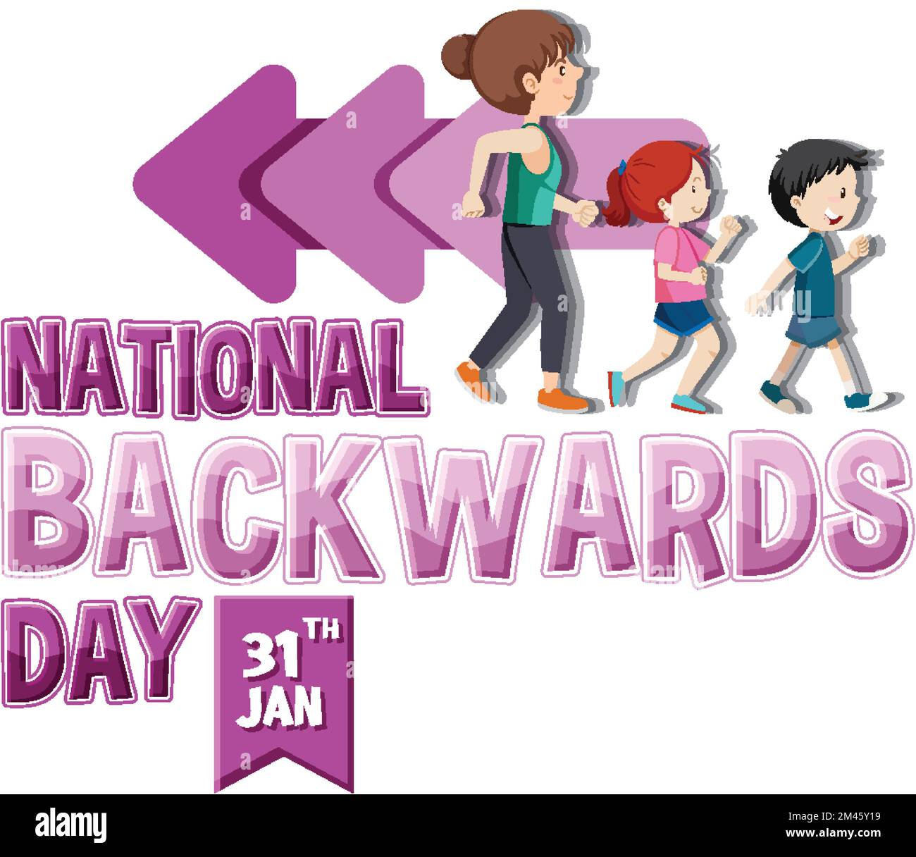 National backward day banner design illustration Stock Vector Image ...