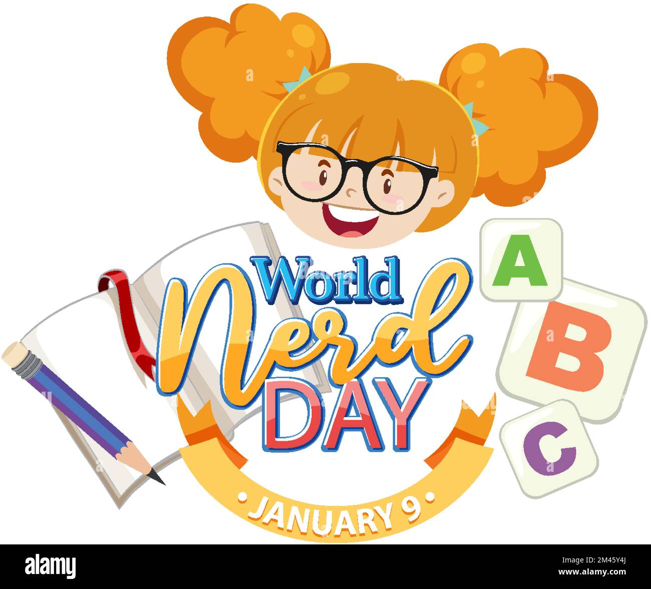 World Nerd Day Banner Design illustration Stock Vector Image & Art - Alamy