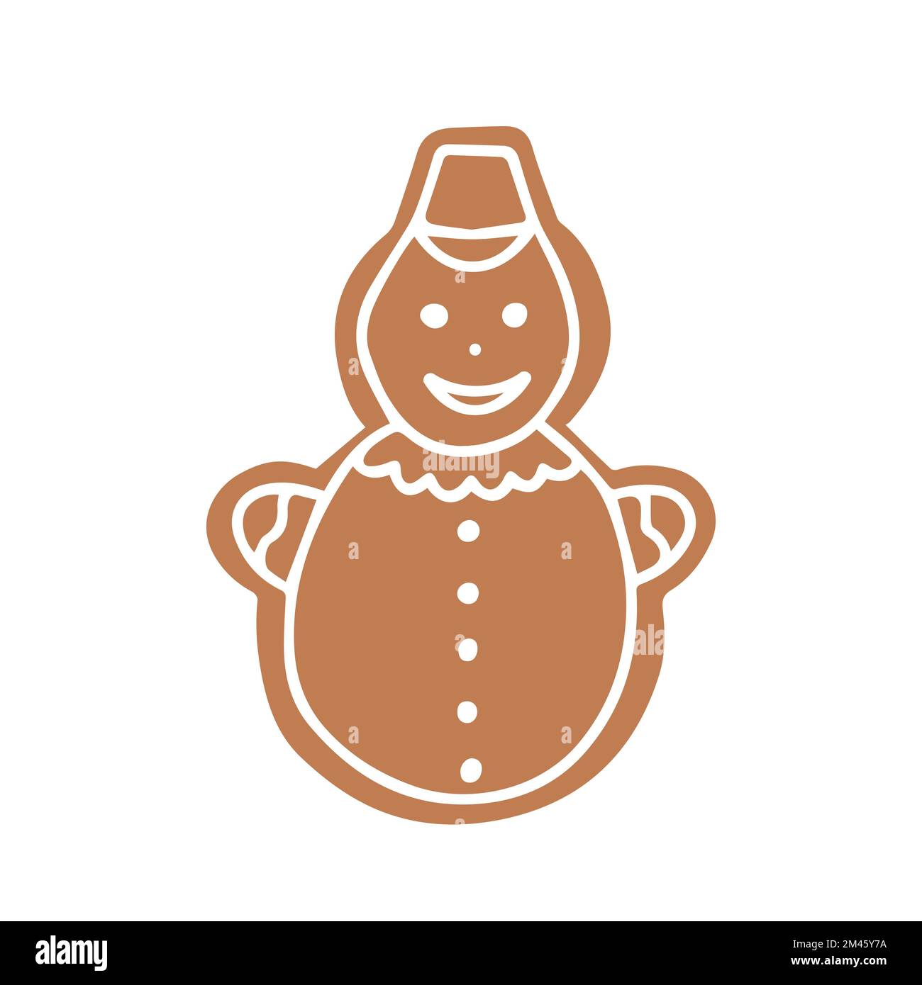 Snowman character winter cookie Stock Vector Images - Alamy