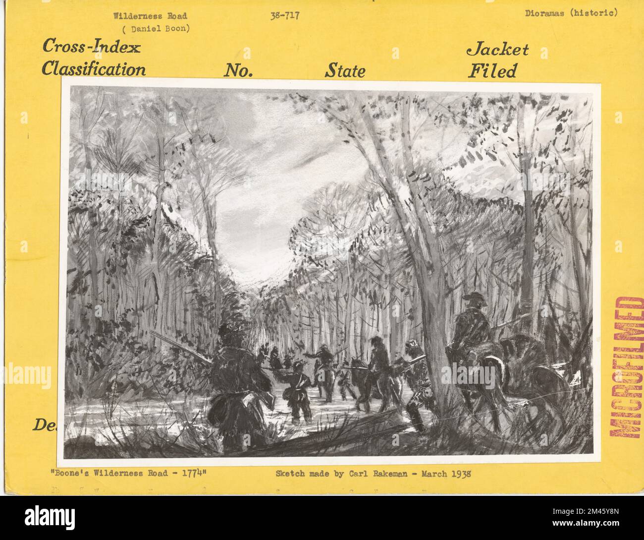 Boone's Wilderness Road, 1774. Original caption: "Boone's Wilderness ...