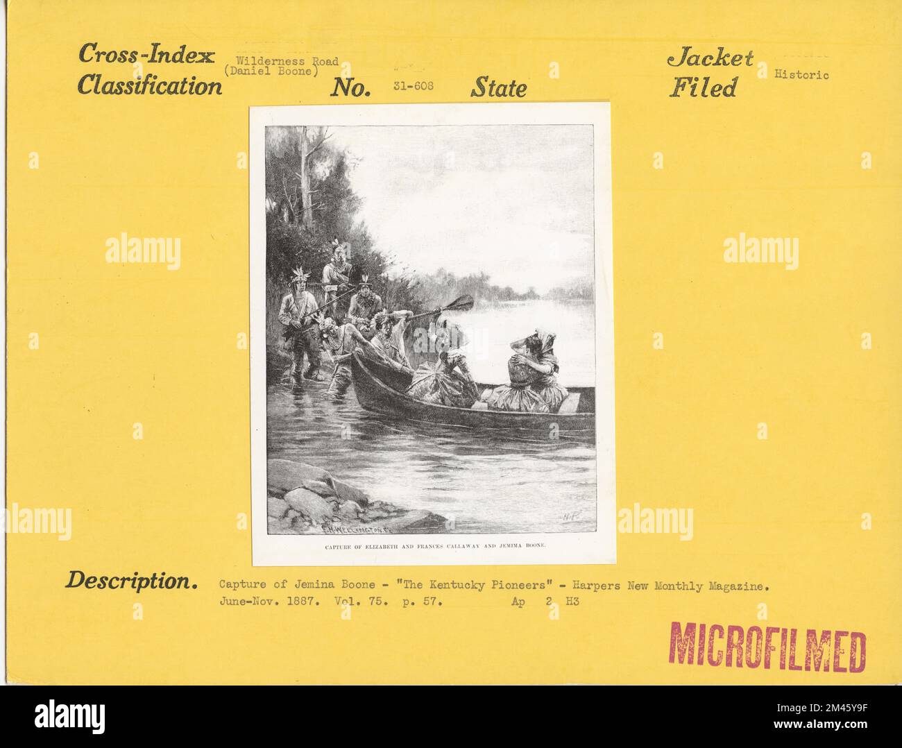 Capture of Elizabeth and Frances Callaway and Jemima Boone. Original ...