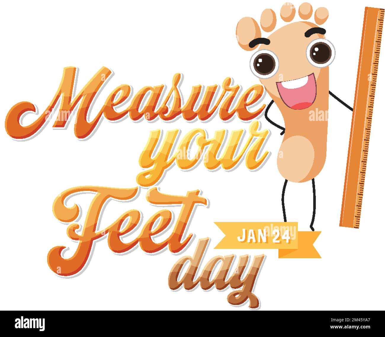 National Measure Your Feet Day Banner Design illustration Stock Vector ...