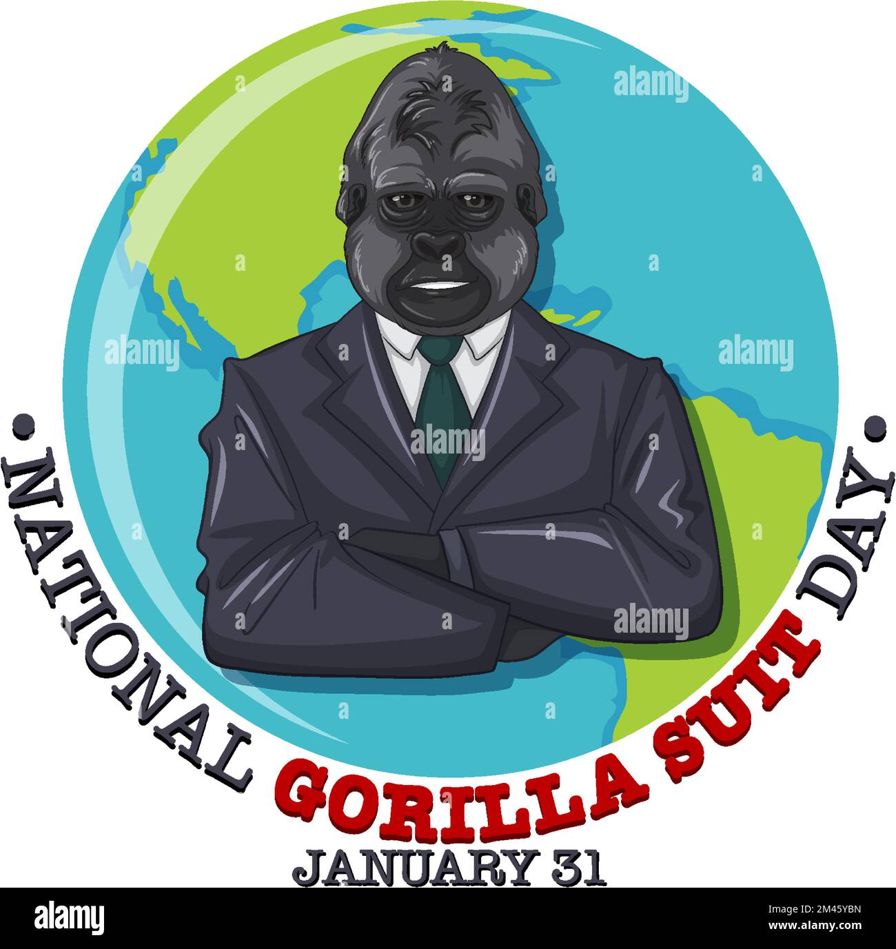 National Gorilla Suit Day Banner illustration Stock Vector Image & Art ...