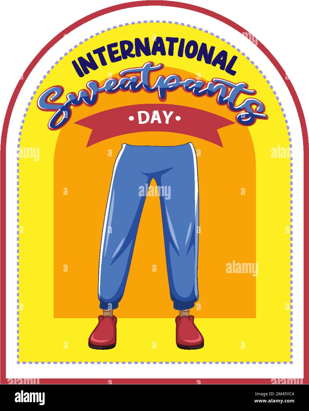 International Sweatpants Day Banner Design illustration Stock Vector ...