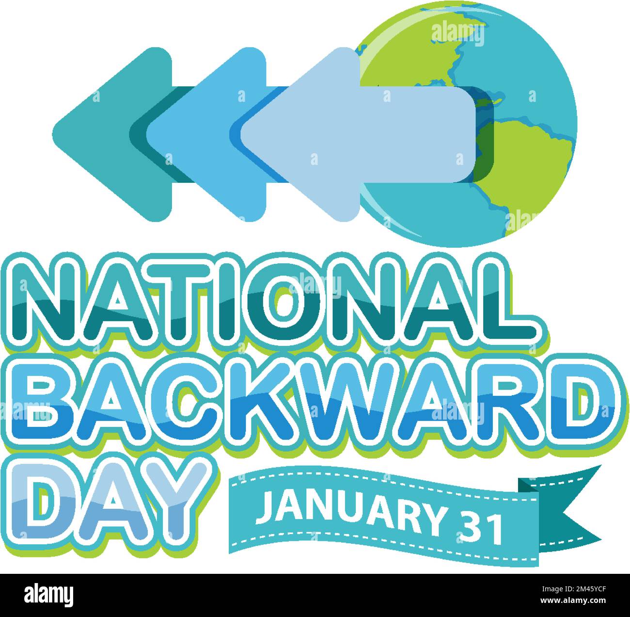 National backward day banner design illustration Stock Vector Image ...