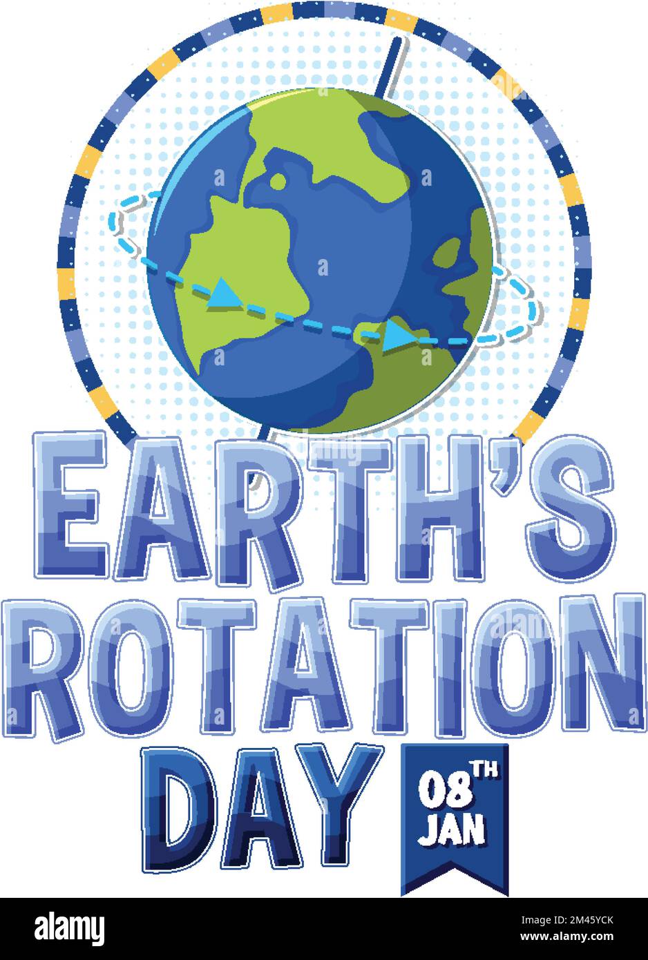 Happy earths rotation day banner design illustration Stock Vector Image ...