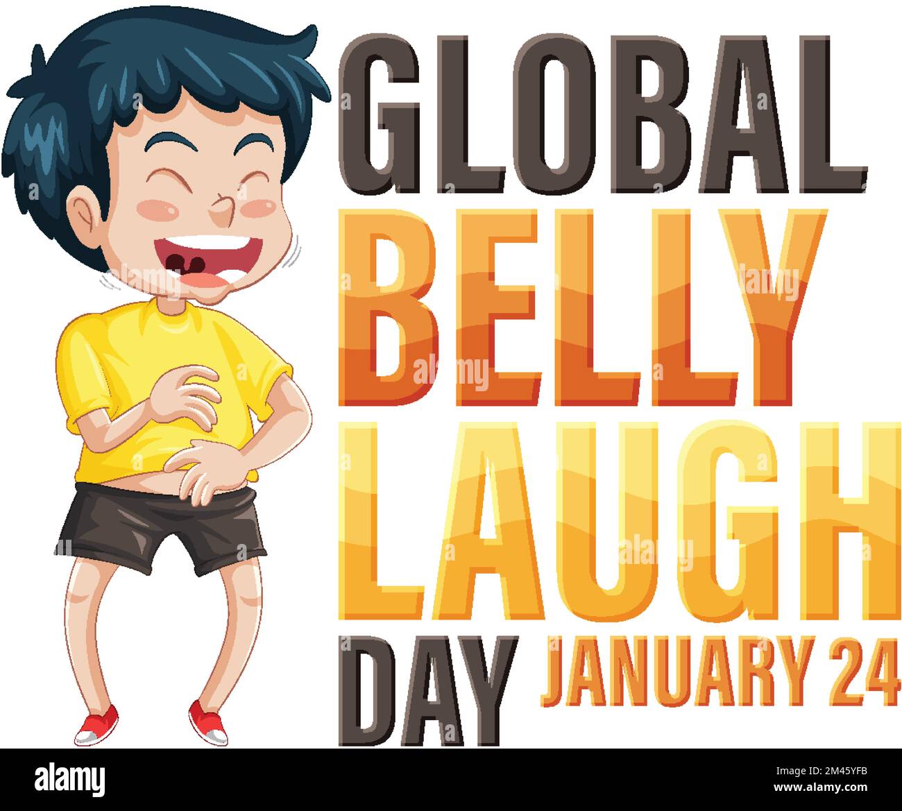 Global Belly Laugh Day Banner Design illustration Stock Vector Image ...