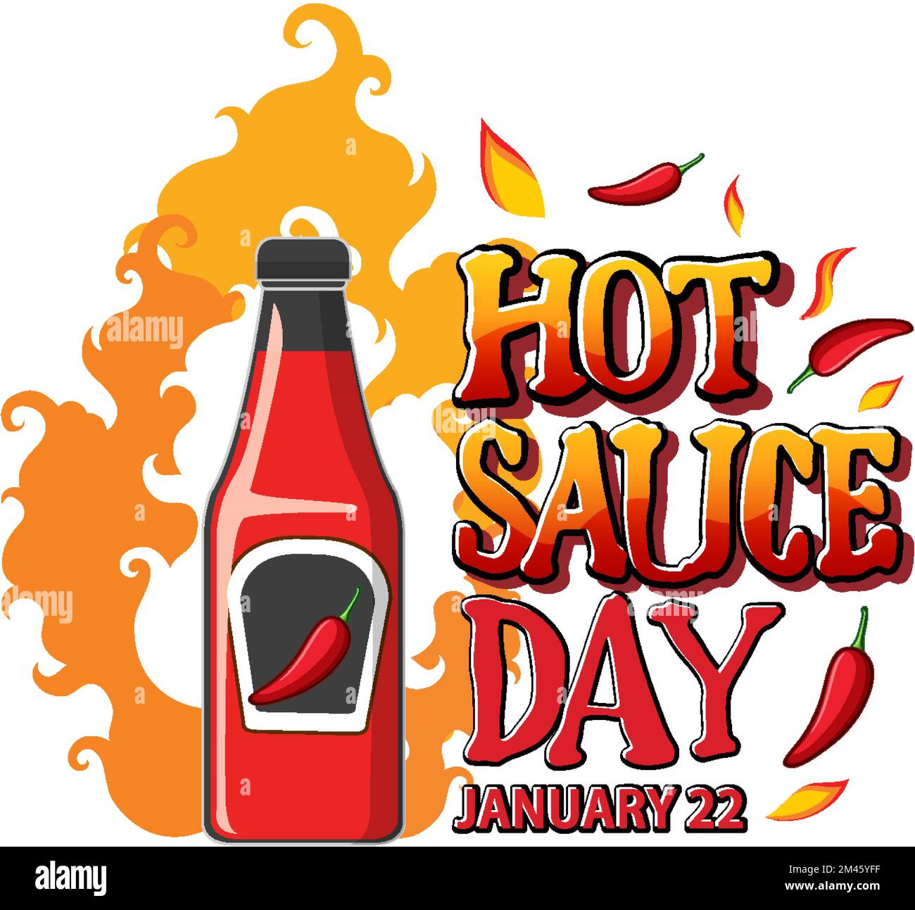 National Hot Sauce Day Banner Design illustration Stock Vector Image ...