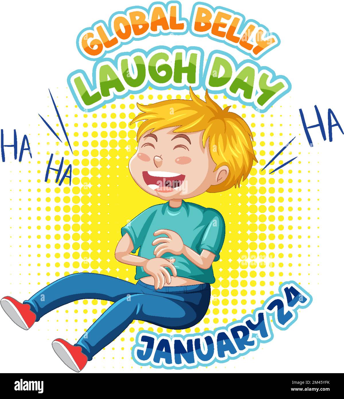 Global Belly Laugh Day Banner Design illustration Stock Vector Image ...