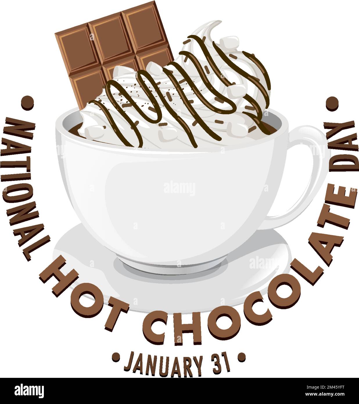 National Hot Chocolate Day Banner Design illustration Stock Vector ...