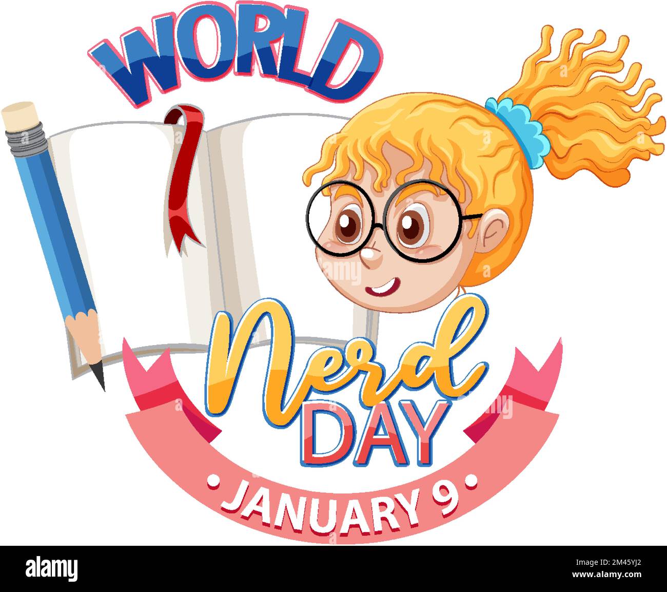 World Nerd Day Banner Design illustration Stock Vector Image & Art - Alamy