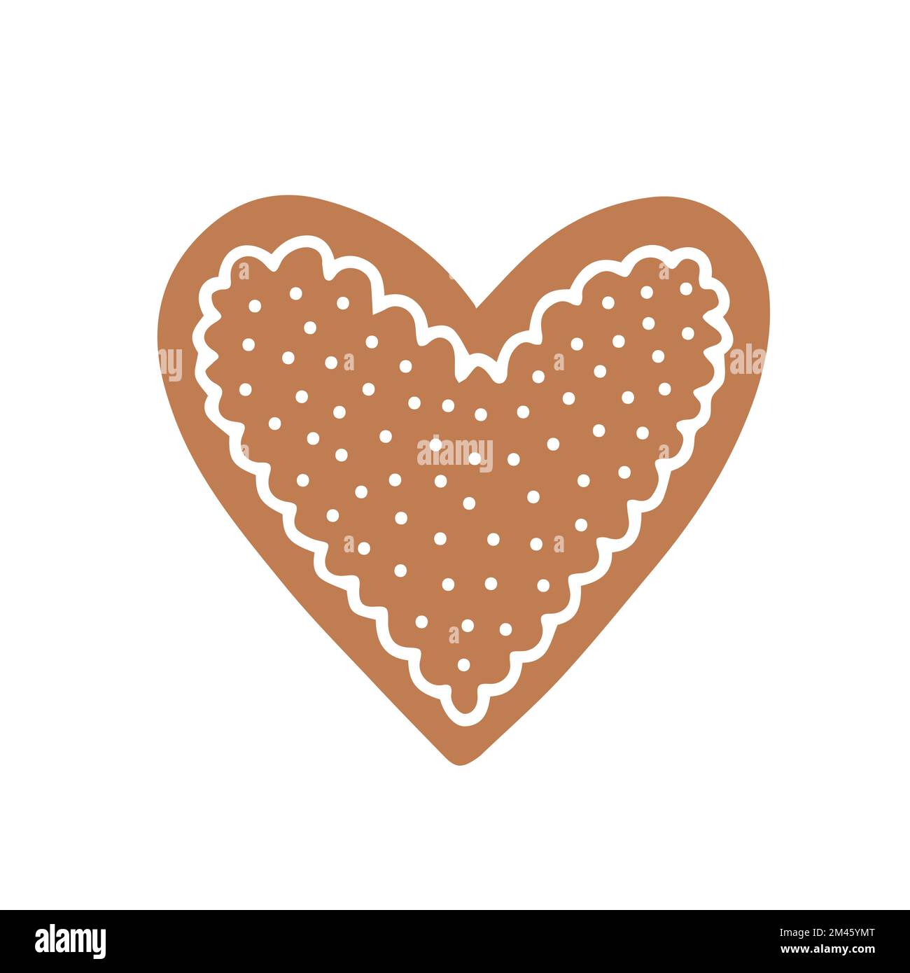 Heart shape ginger cookie Stock Vector Image & Art - Alamy