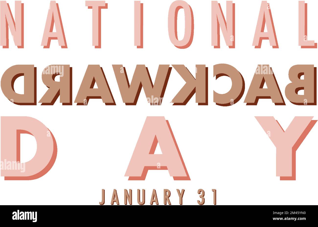 National backward day banner design illustration Stock Vector Image ...
