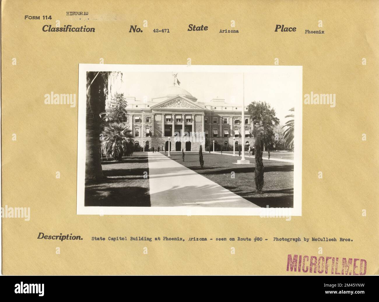 State Capitol Building at Phoenix, Arizona. Original caption: State ...