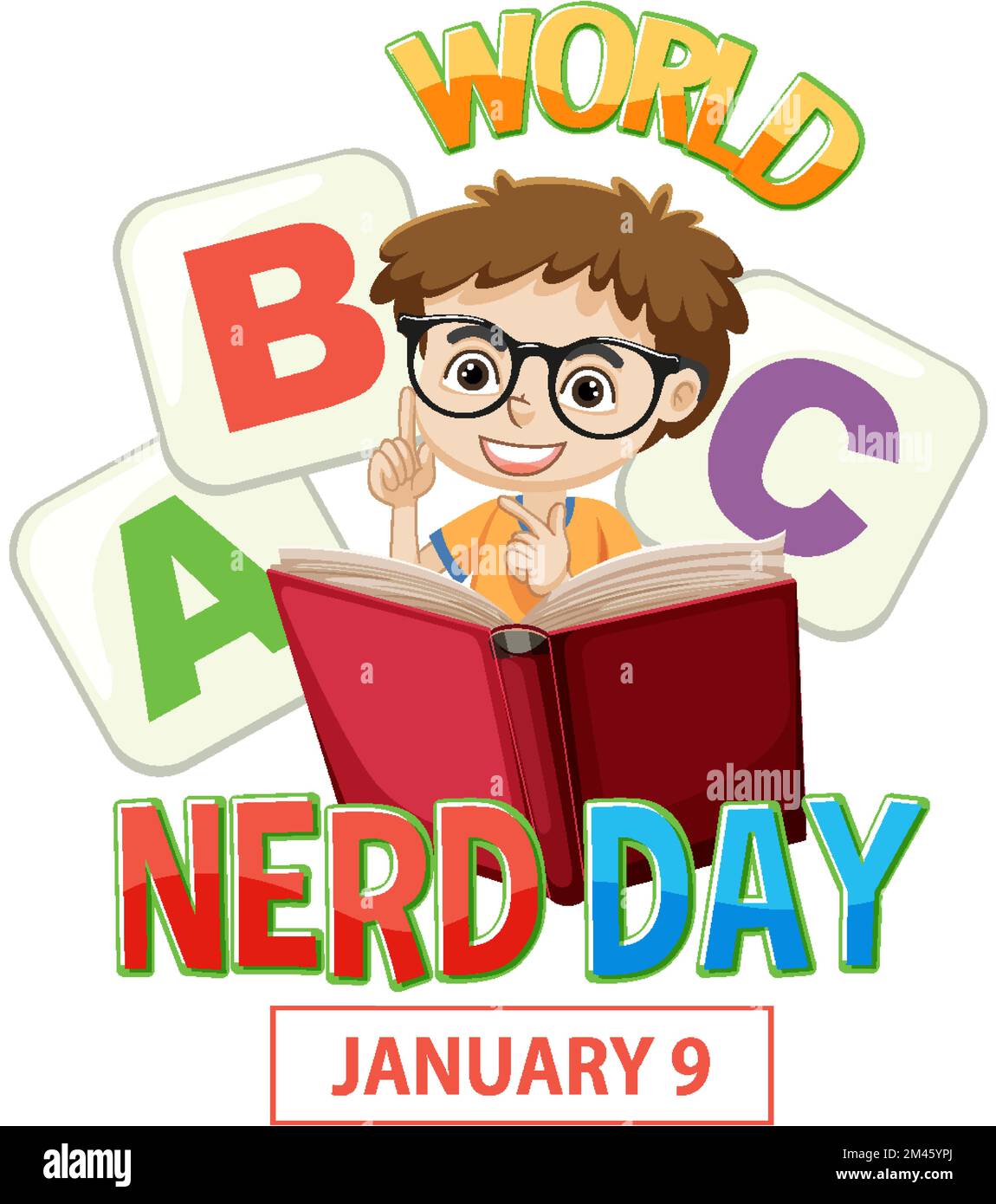 World Nerd Day Banner Design illustration Stock Vector Image & Art - Alamy