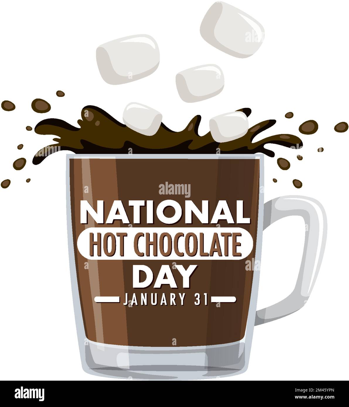 National Hot Chocolate Day Banner Design illustration Stock Vector ...