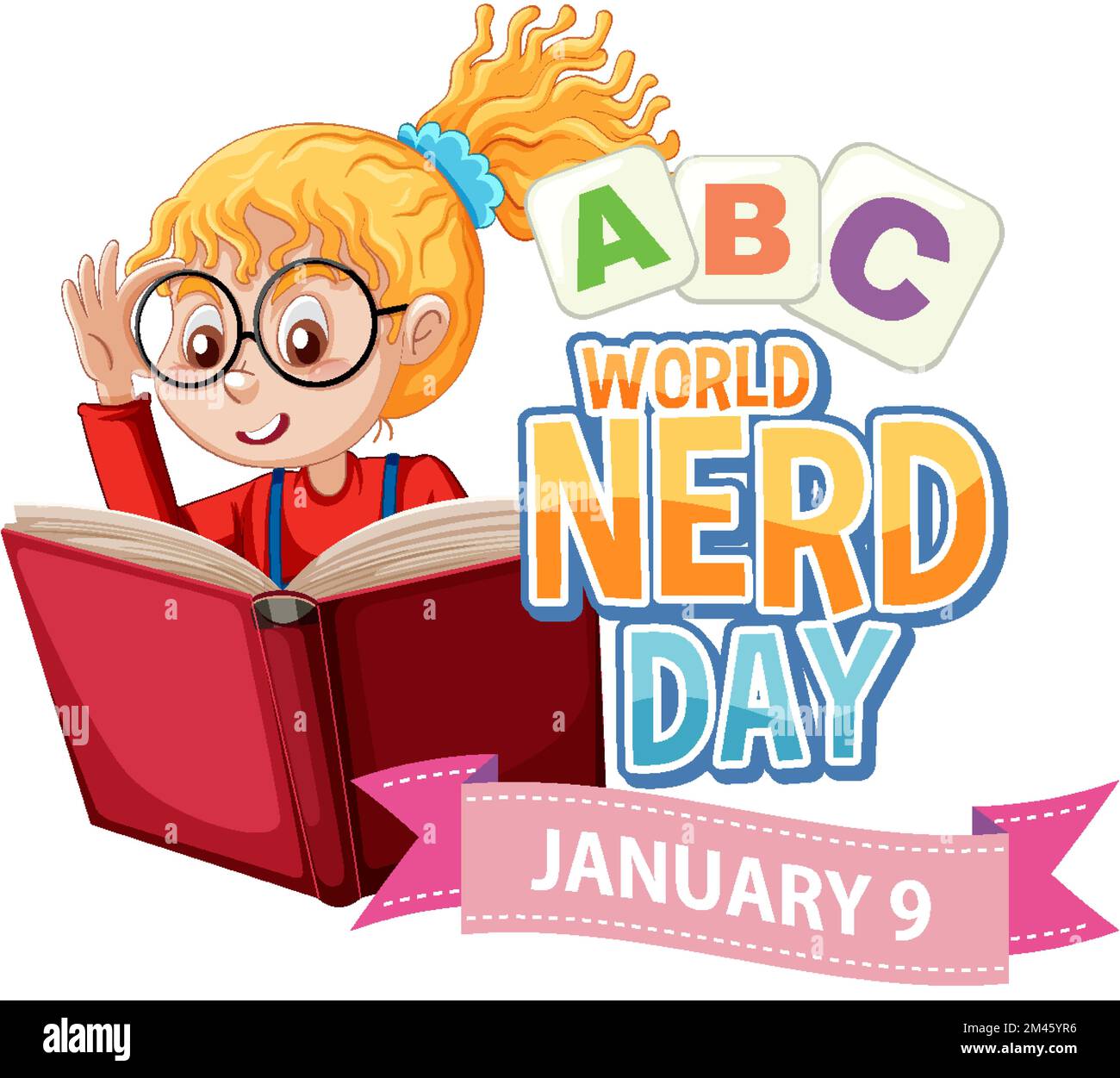 World Nerd Day Banner Design illustration Stock Vector Image & Art - Alamy