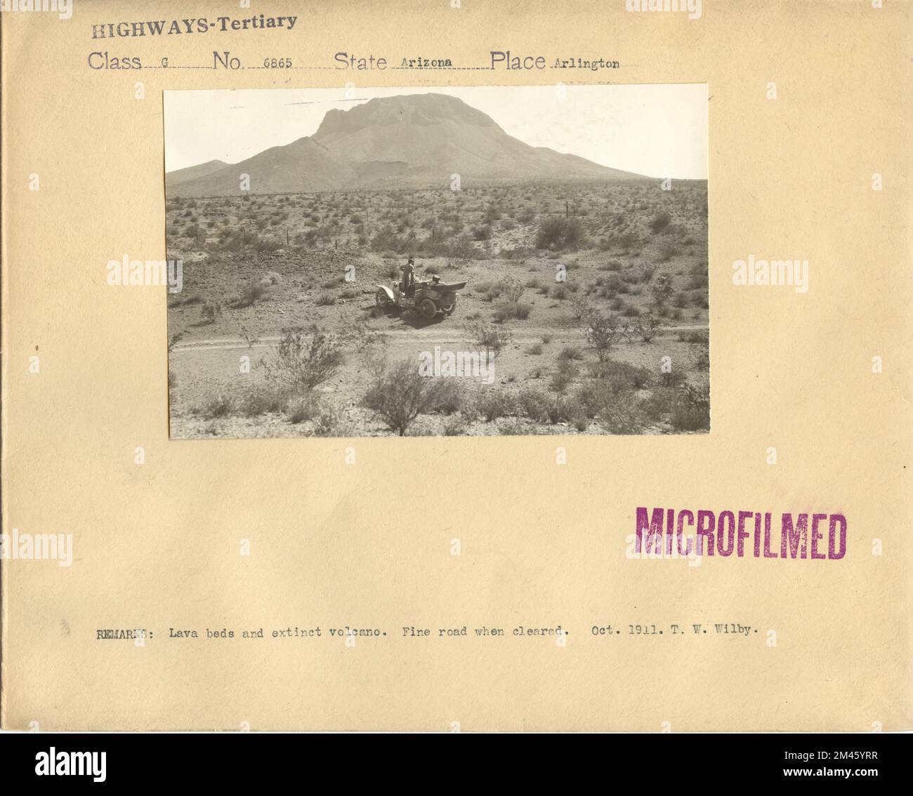 Lava Beds and Extinct Volcano, Fine Road When Cleared. Original caption ...