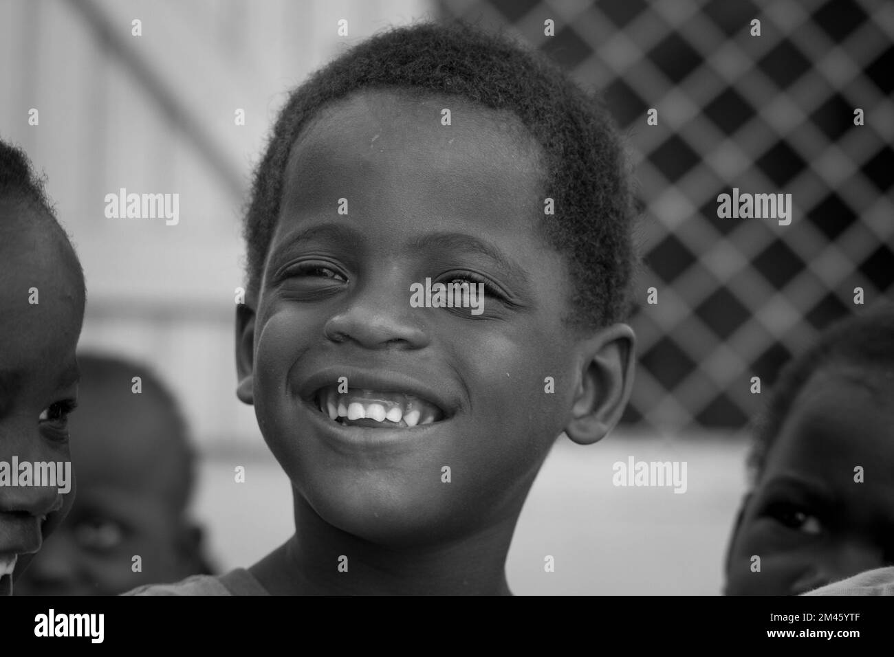 Child portrait happy smile Black and White Stock Photos & Images - Alamy