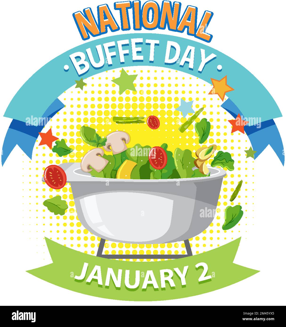 National Buffet Day Banner Design illustration Stock Vector Image & Art ...