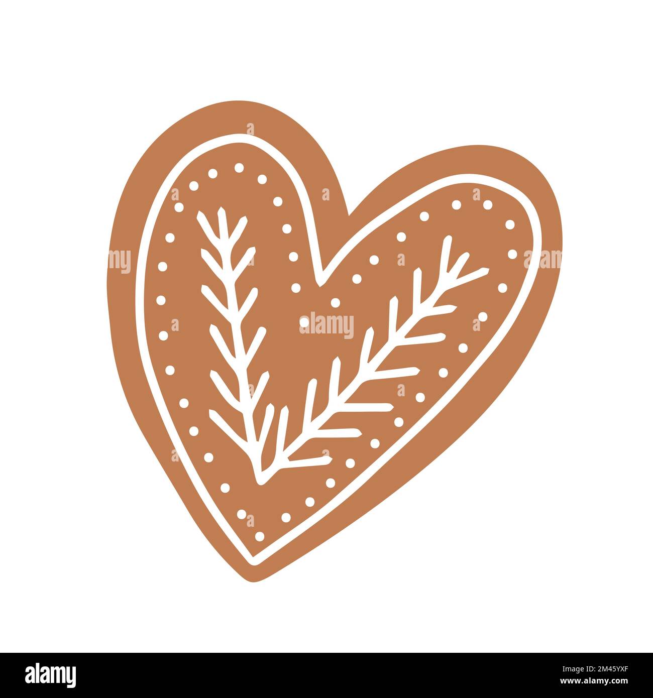 Heart shape ginger cookie Stock Vector Image & Art - Alamy