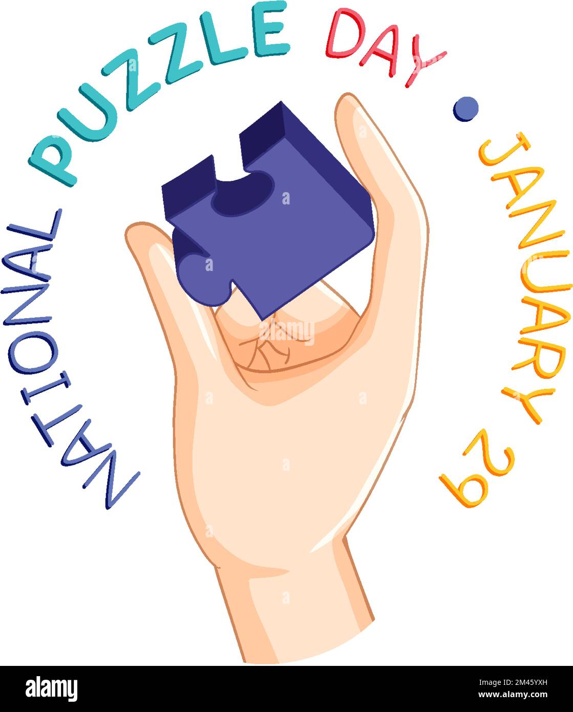 National Puzzle Day Banner Design illustration Stock Vector Image & Art ...