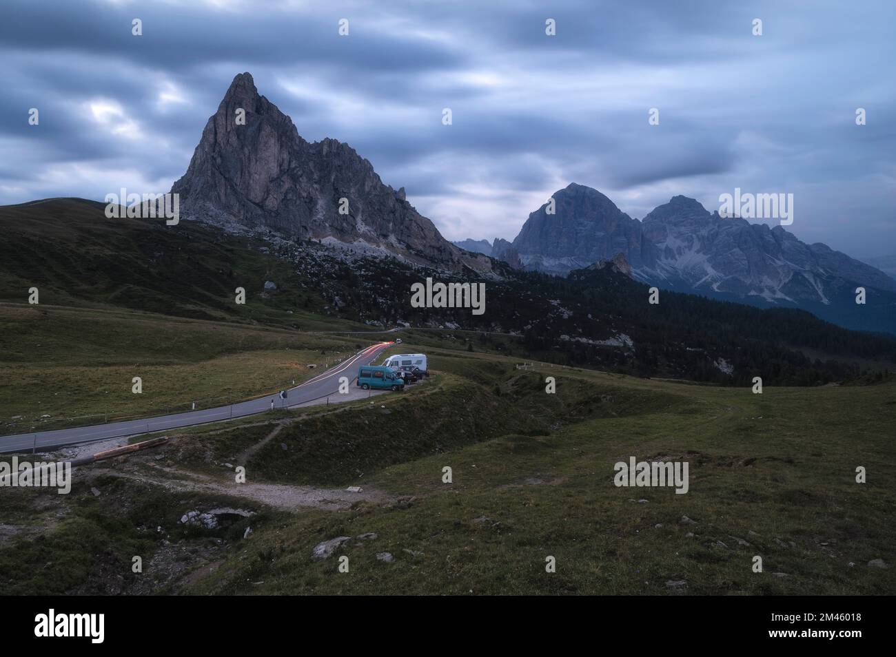 A mesmerizing view of a beautiful mountainous landscape on a cloudy day ...